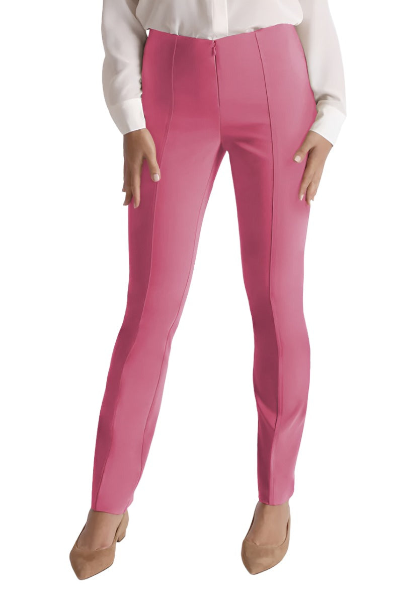 Peace of Cloth Mid Waist Zip Hook & Eye Closure Solid Twill Pant ...